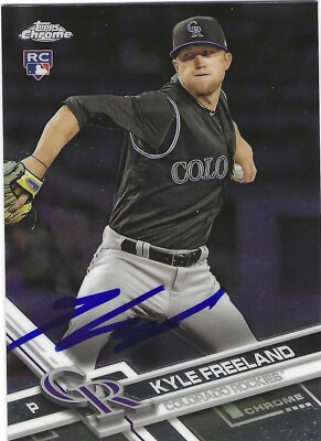 KYLE FREELAND SIGNED 2017 TOPPS CHROME AUTOGRAPHED CARD COLORADO ...