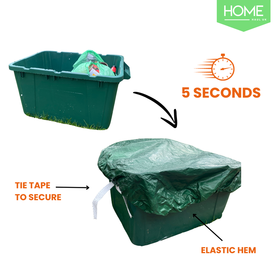 2x Recycling Box Cover For UK Council Bins | Elasticated Hem & Sunlight ...