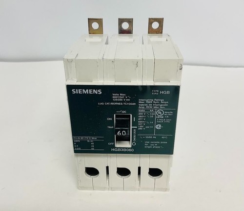 HGB3B060B Siemens Circuit Breaker 60A 480V 3P New in box Free 2 Day ...