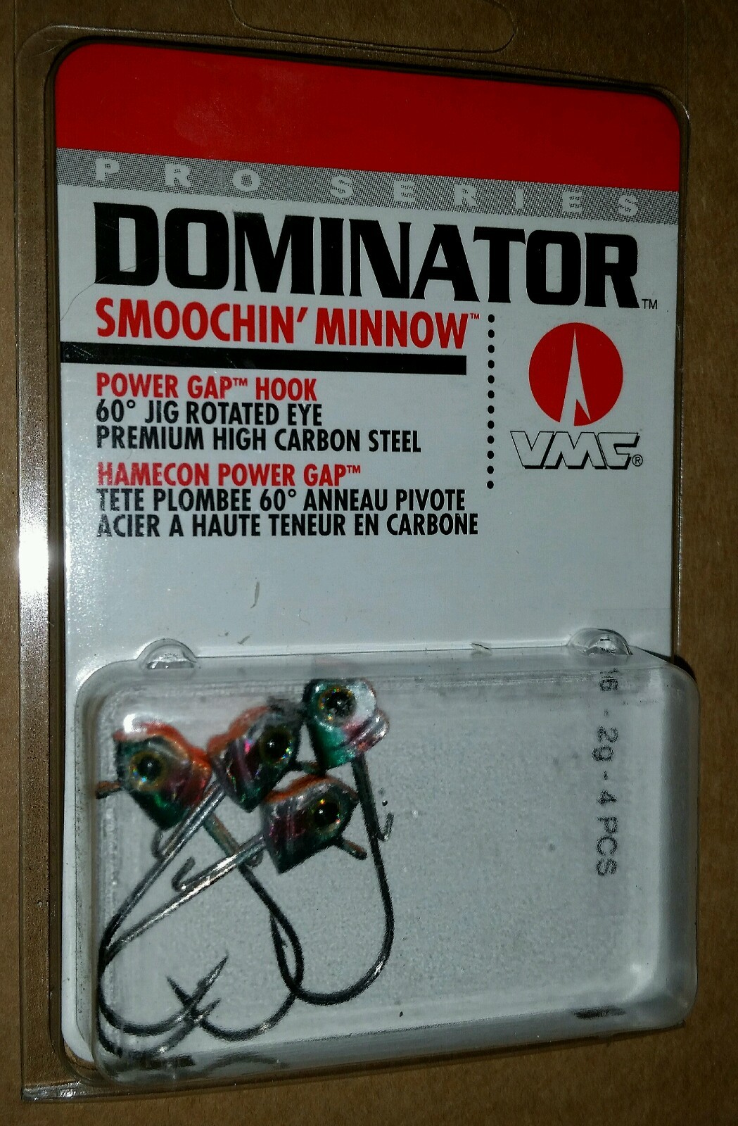 VMC 1/16 oz Pro Series Dominator Smoochin' Minnow Fishing Jigs Qty. 4 ...