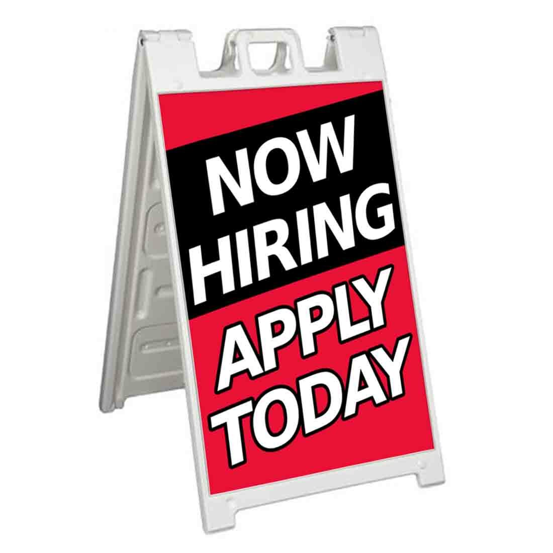 NOW HIRING APPLY TODAY Signicade 24x36 Aframe Sidewalk Sign Banner ...