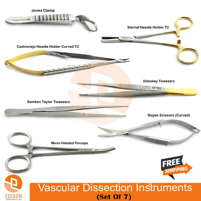 Vascular Dissection Needle Holder Micro Surgery Scissors Clamp Debakey ...
