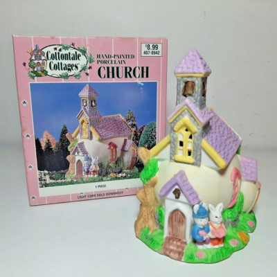 Cottontale Cottages Easter Village "Church" Easter Town 1999, #407-0942 ...