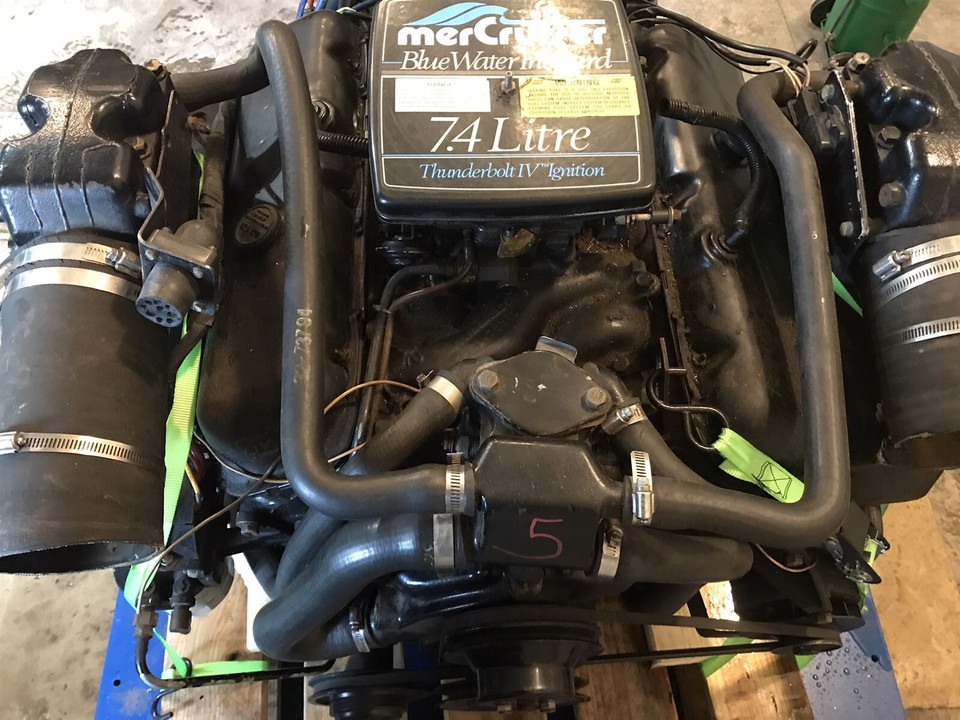 MerCruiser 7.4 L 454 blue water inboard Marine Engine NO SALT Run Ready ...