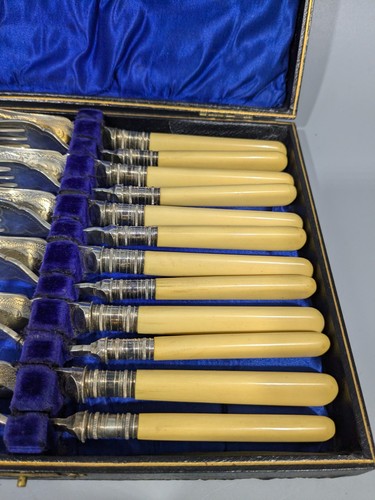 MAPPIN BROS 12 Pc Fish Set, London 1865 - 1903 | eBay