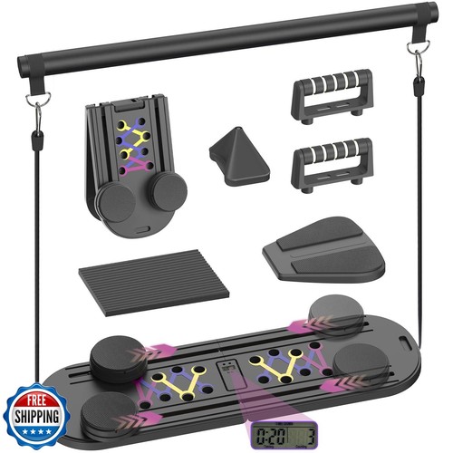 Pilates Board, Foldable Pilates Reformer Equipment with Timer (Bl | eBay