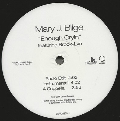 Mary J. Blige, Enough Cryin, (12", Promo), NM or M-, 3784520669 | eBay
