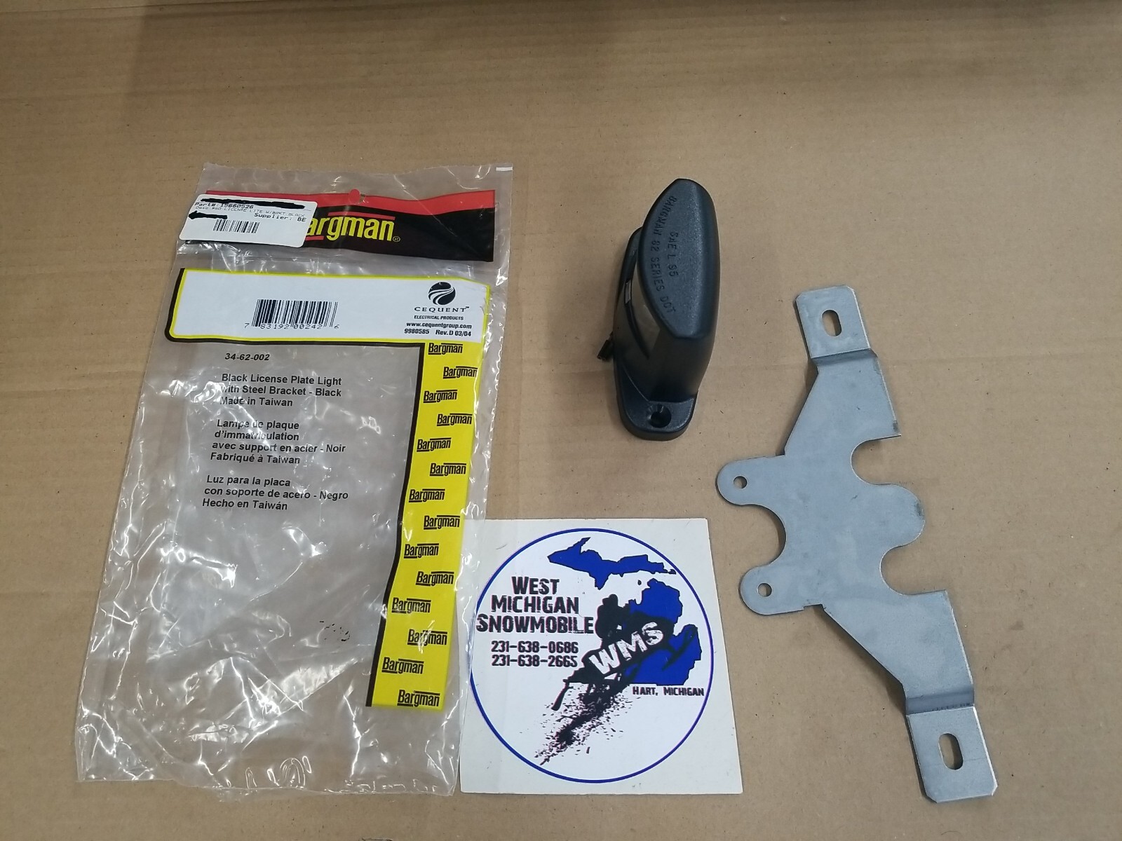 Bargman #60 License Lite W/ Bracket Black 34-62-002 QTY 1 | eBay