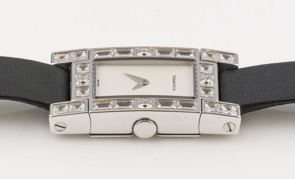 TIFFANY & CO. Ladies 18K White Gold Diamond Lucida Quartz Wristwatch | eBay