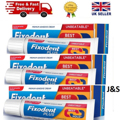3 x Fixodent denture adhesive cream dual power 40g | eBay UK