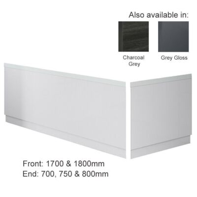 Modern Bathroom MDF Wooden Bath Adjustable Front/End Panel & Plinth ...