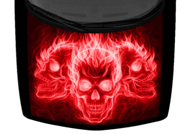 Red Flaming Skull