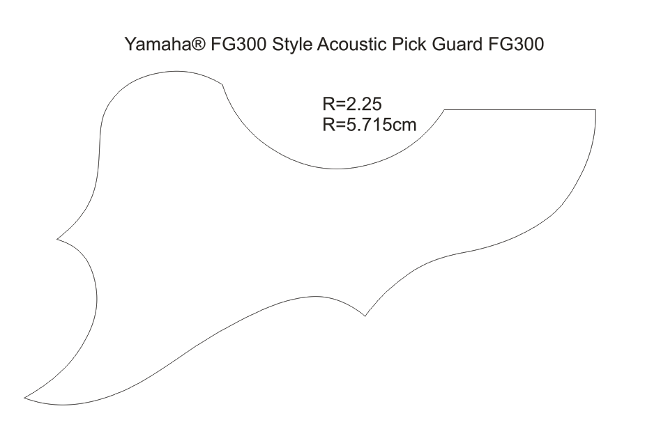 Self Adhensive Brown Tortoise Pickguard fit Yamaha FG-300 Style ...