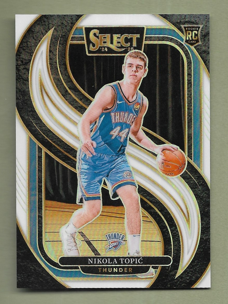 NIKOLA TOPIC 2024-25 PANINI SELECT WHITE SP ROOKIE RC CARD #'D /149 NBA ...