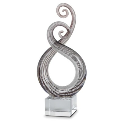 Badash Crystal Glass Art Entangled Centerpiece Sculpture 10" high | eBay