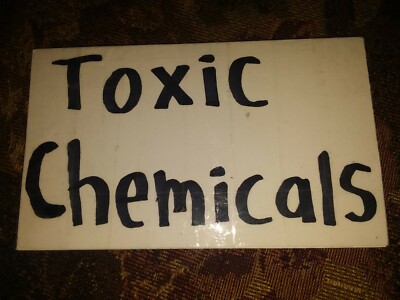 Do Not Touch+Toxic Chemicals Double Sided Waterproof Sign | eBay