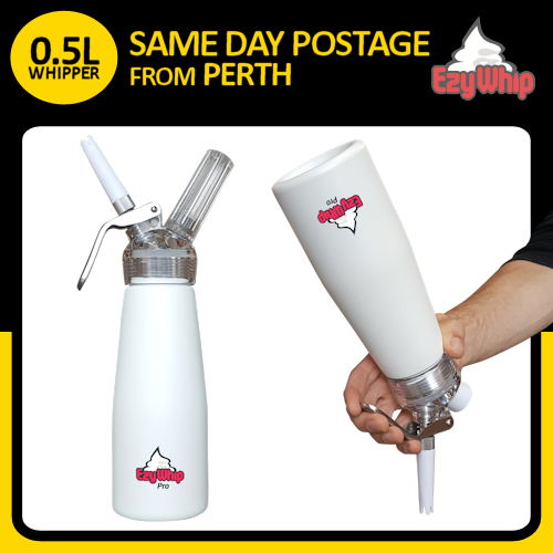 WHITE EZYWHIP PRO CREAM WHIPPER 0.5L DISPENSER WHIPPED CHARGERS BULBS ...