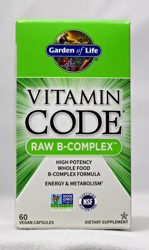 Garden of Life Vitamin Code Raw B-Complex 60 Capsules | eBay