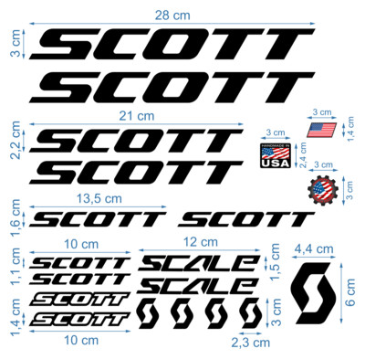 Scott Die-Cut Decals Stickers Bicycle Graphic Autocollant Aufkleber ...