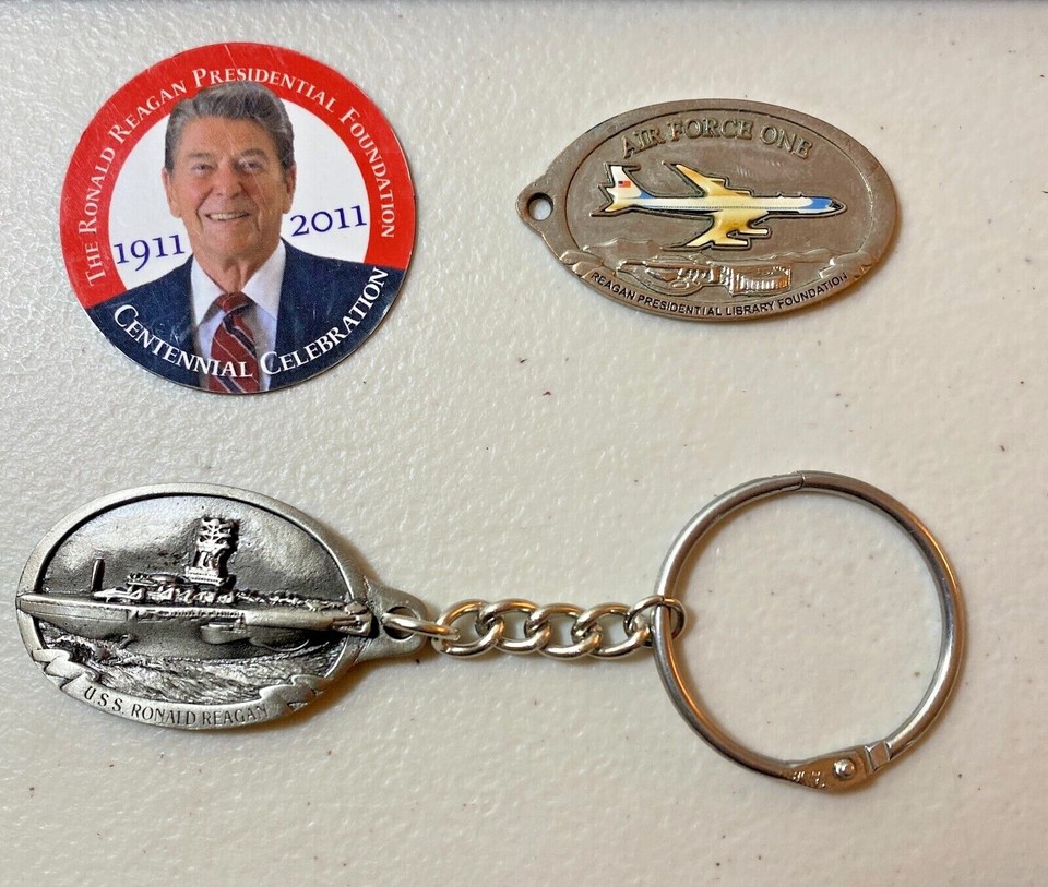 Ronald Reagan Republican Memorabilia Lot Keychain Pins Calendar Air ...