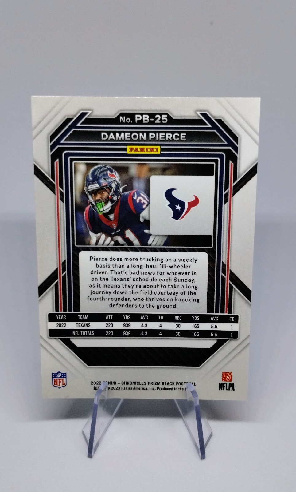 2022 Panini Chronicles - Prizm Black #PB-25 Dameon Pierce (RC) | eBay