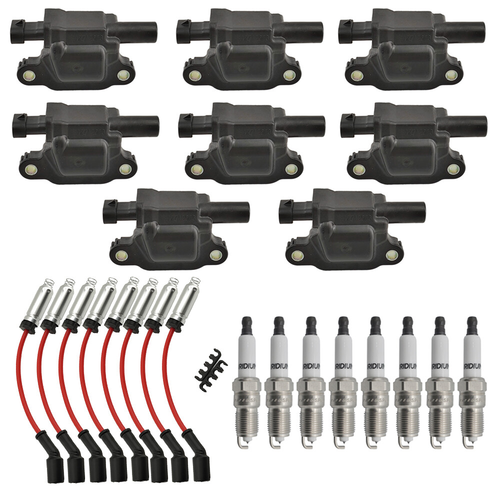 OEM Ignition Coil Iridium Spark Plug & Wire Kit for Chevy Cadillac GMC ...