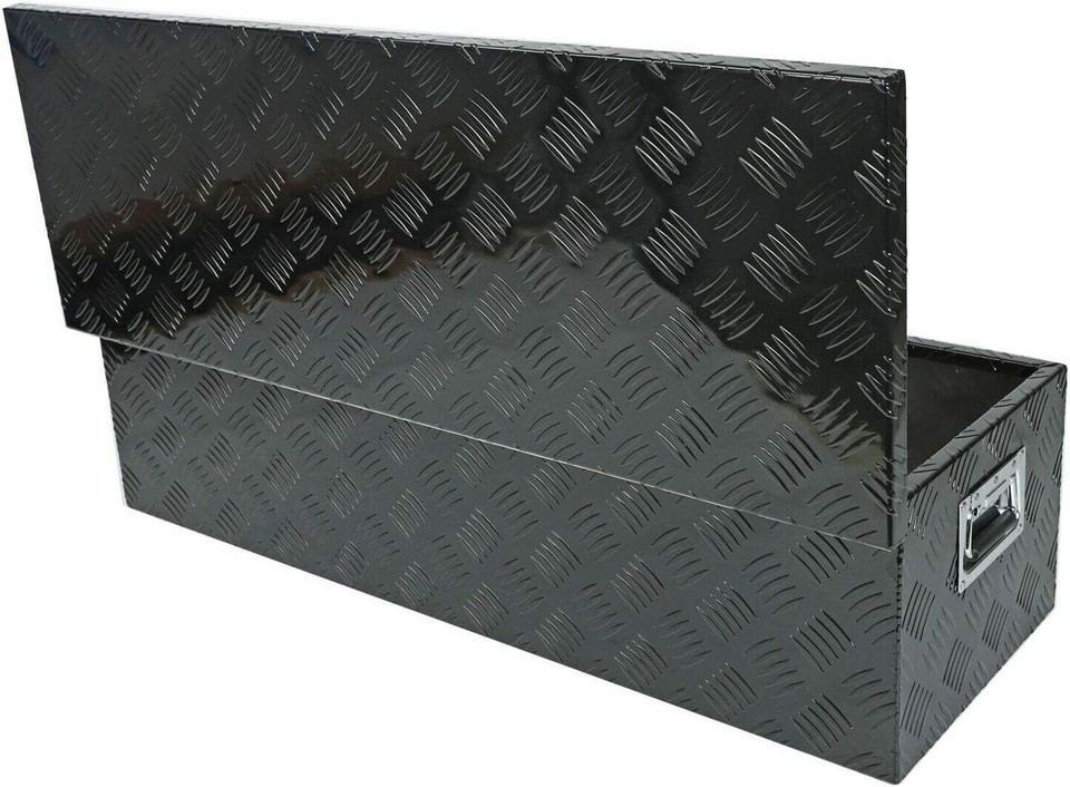39"X13"X10" BLACK ALUMINUM PICKUP TRUCK TRUNK BED TOOL BOX TRAILER STORAGE+LOCK | eBay