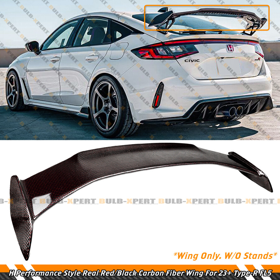 FOR 23-25 CIVIC TYPE-R FL5 H PERFORMANCE STYLE RED BLK CARBON FIBER ...