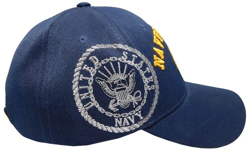 U.S. Navy Veteran with Shadow Officially Licensed Military Baseball Cap ...