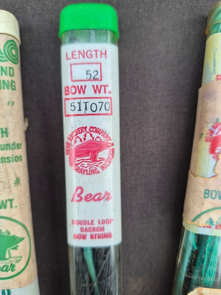 Vintage Bear Archery AMO Compound Bow Strings Lot of 5 Minty | eBay