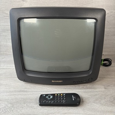 Sharp CRT TV Video Retro Gaming Television 37AT-25H Colour Vintage With ...
