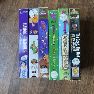 Collection of six kids VHS Power Rangers, Disney and Barney | eBay