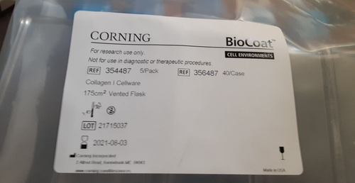 Corning BioCoat 354487 Collagen I Cellware Flask Vented Cap 175cm2 PK ...