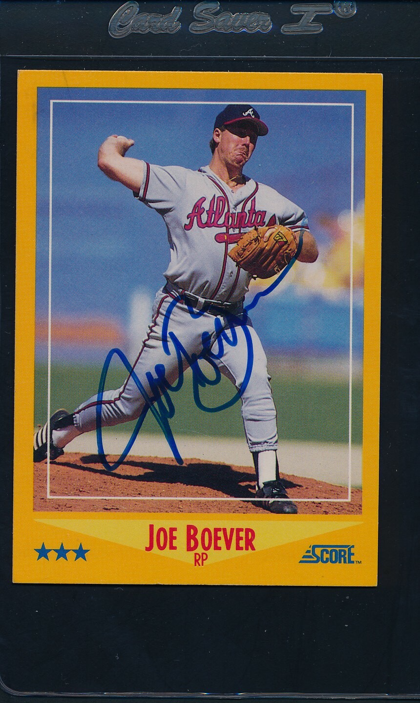 1988 Score #542 Joe Boever Braves Signed Auto *30640 | eBay