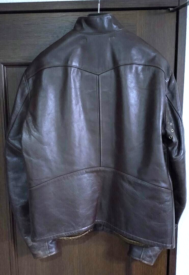 RRL Ralph Lauren Leather Jacket Motorcycle Jacket Biker Men's Size M ...