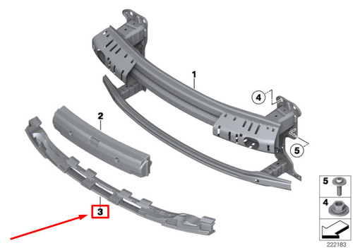 NEW MINI COUNTRYMAN R60 FRONT BUMPER LOWER FOAM 9801604 51119801604 ...