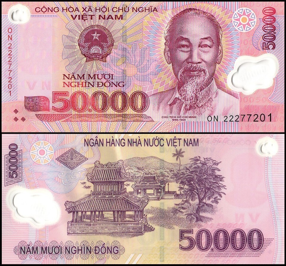 Vietnam 50000 Dong Polymer Banknote World Paper Money Uncirculated ...