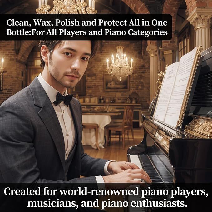 Piano Cleaner Polish Clean Wax Protect Glossy Remove Fingerprints ...
