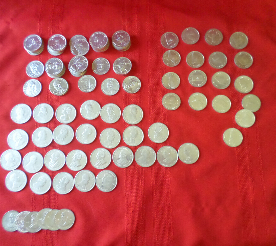 Vintage Shell's Coin Game Tokens Lot - Presidents, Facts/Faces & States ...