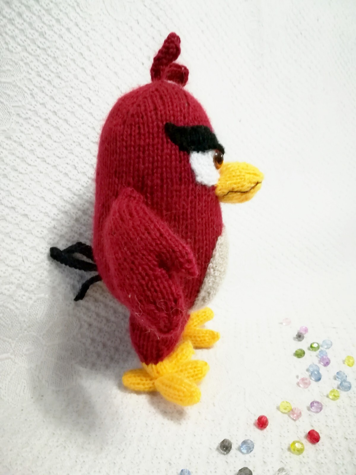 Exclusive Knitting Patterns for beginners -Knitted Red Angry birds 10 ...