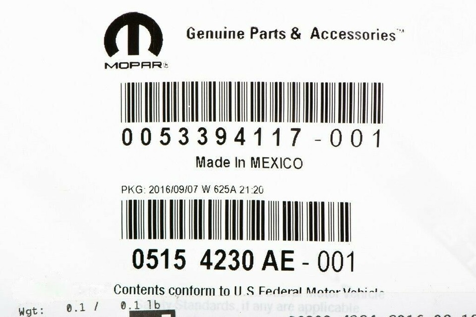 11-20 DODGE DURANGO JEEP GRAND CHEROKEE REAR SPEED SENSOR MOPAR OEM ...