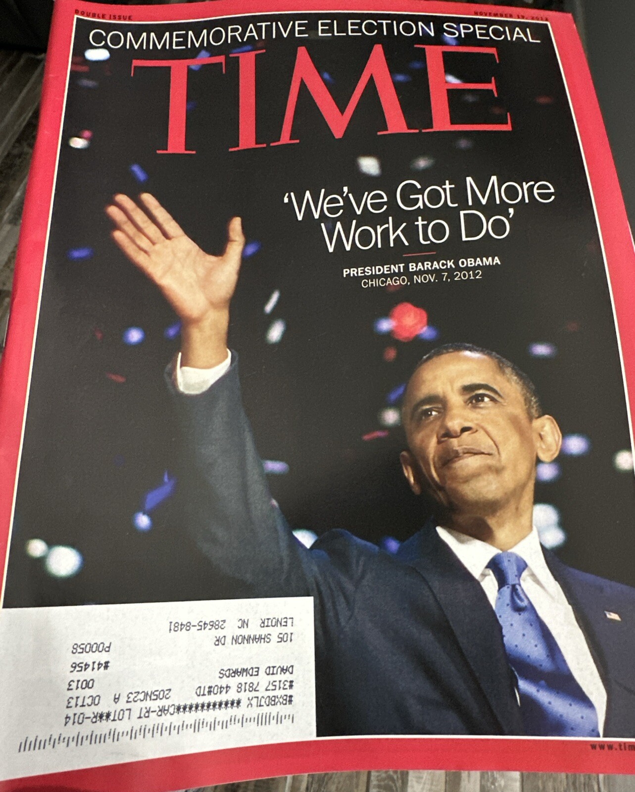 Time Magazine November 19, 2012 Commemorative Election Special | eBay
