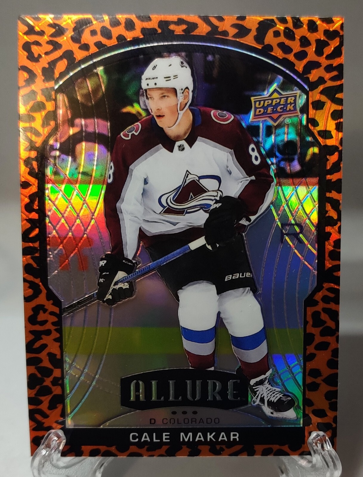 2020-21 UD Upper Deck Allure #6 Cale Makar Leopard Parallel Avalanche ...