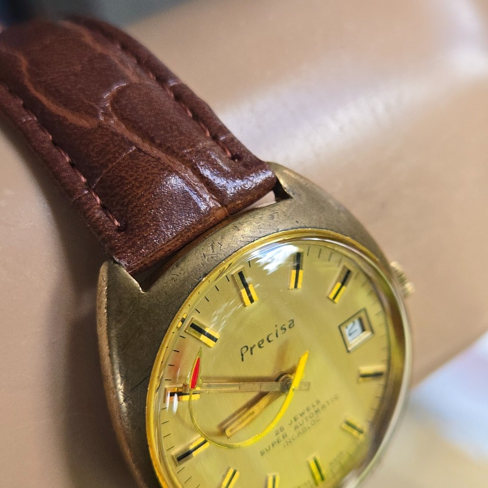 Vintage Precisa men's automatic watch Rocket second hand ETA 2783 ...