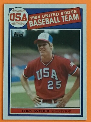 1985 Topps Set CORY SNYDER ROOKIE #403 USA BASEBALL Cleveland Indians ...