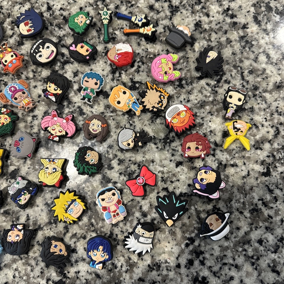 Jibbitz Crocs Shoe Charms Lot of 50- Assorted Anime | eBay