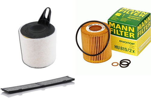 MANN-FILTER Air Oil Cabin Filter Service Kit fits BMW 3 Series E92 320i ...