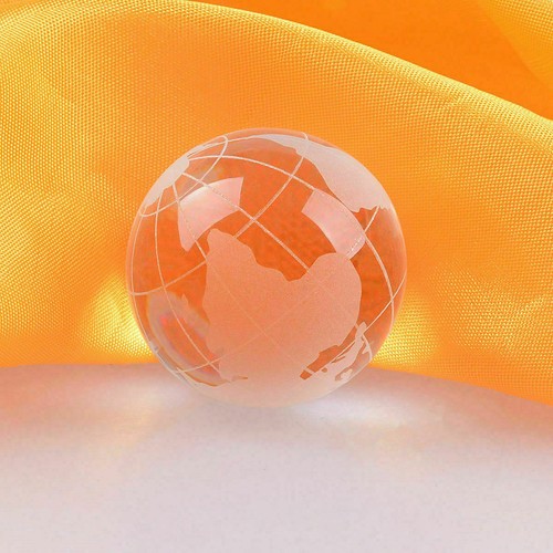 New 30mm Frosted Crystal Earth Globes Clear World Ball Marble Globe | eBay