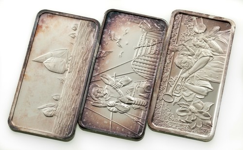 1974-75 Hamilton Mint America The Beautiful 1oz Silver Art Bars Lot of ...