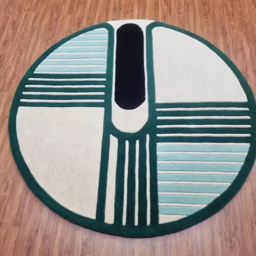 Round Rug, 8 ft Round Rug, Hand Tufted, 5x95 4x4 Wool Round Carpet ...